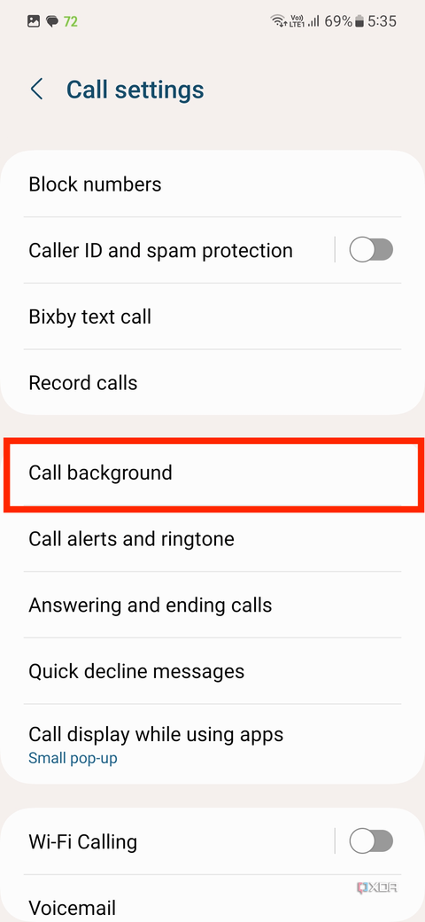 How to set a custom call background for your contacts on a Samsung device