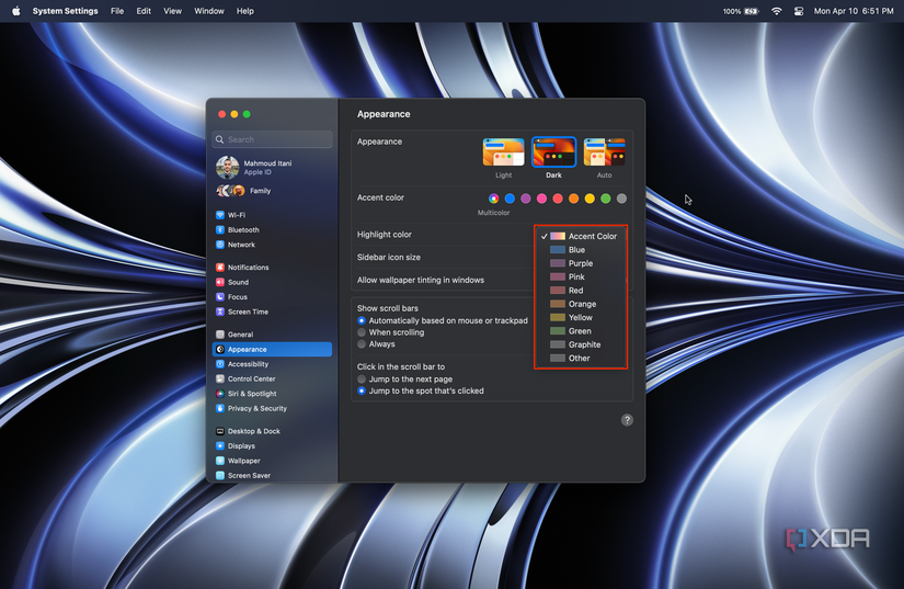 How to change the accent color across macOS