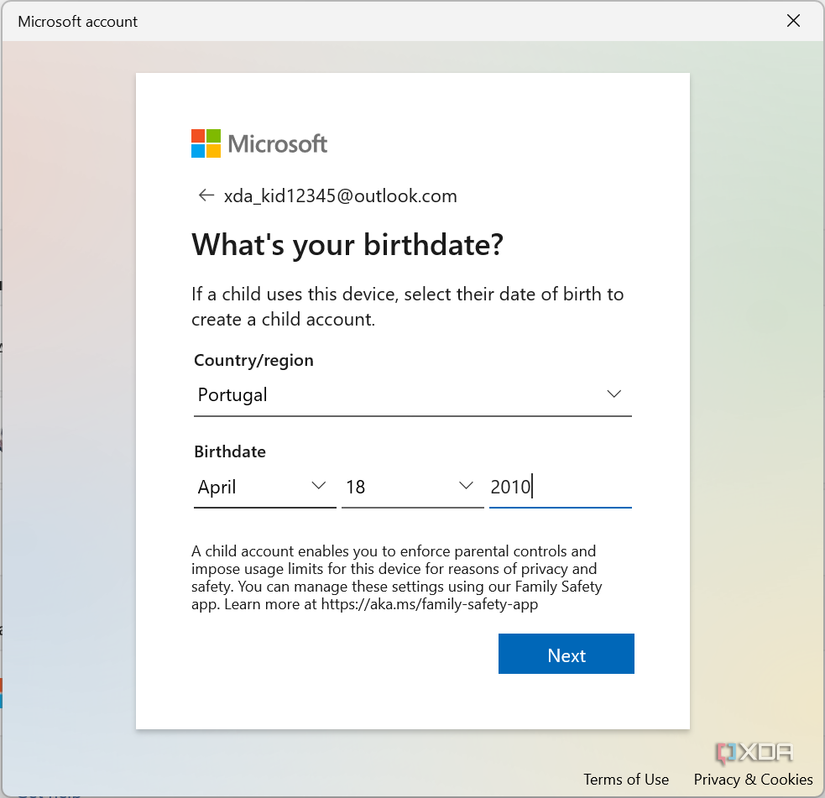 How to create and set up a child account in Windows 11