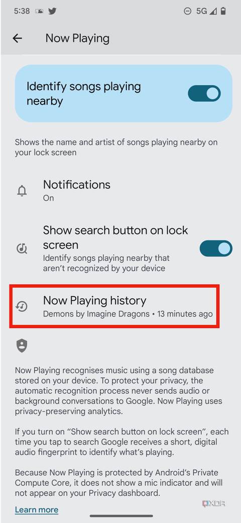 How to use Now Playing to identify songs on Google Pixel