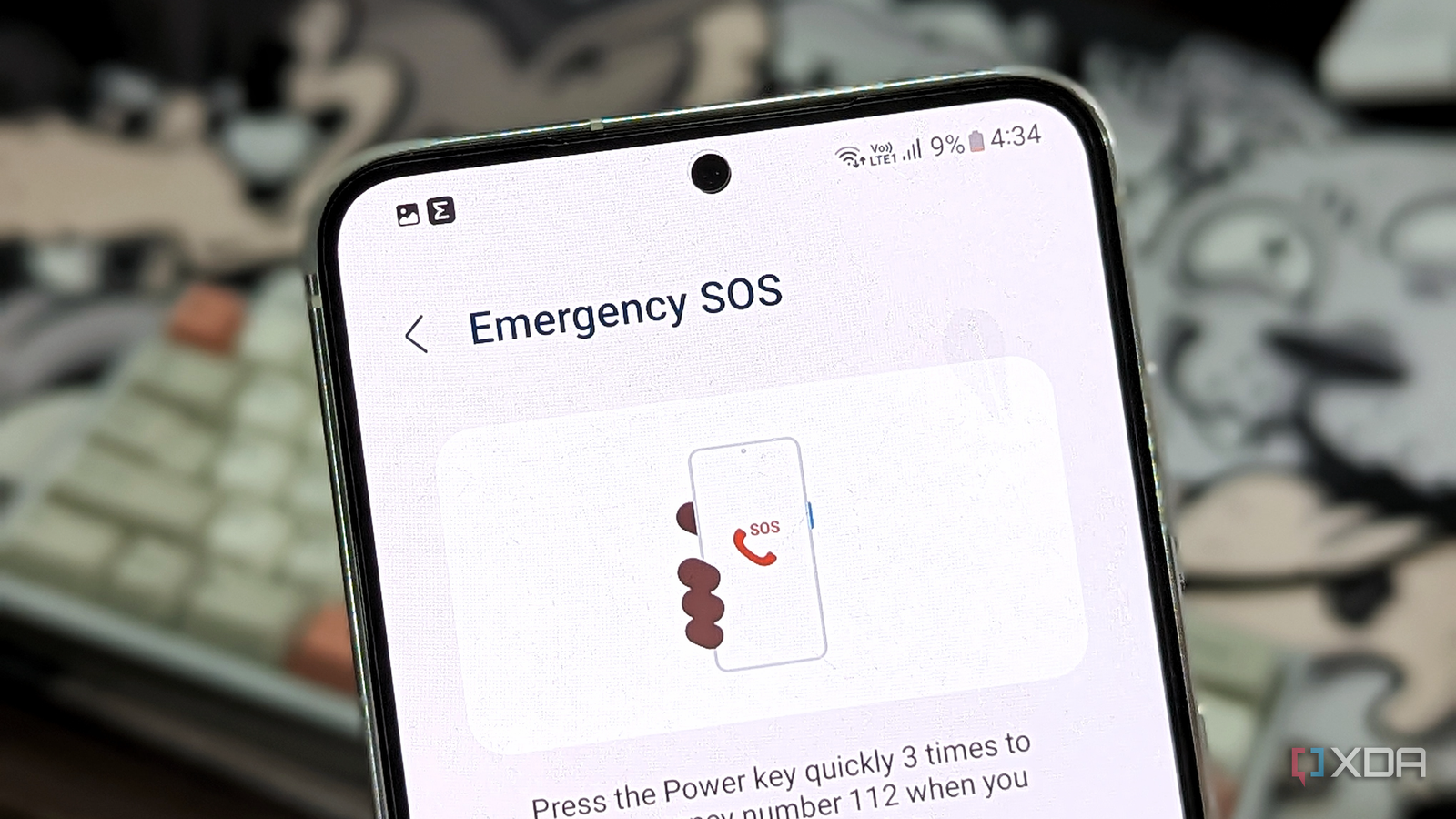 How to send an Emergency SOS call on a Samsung Galaxy device
