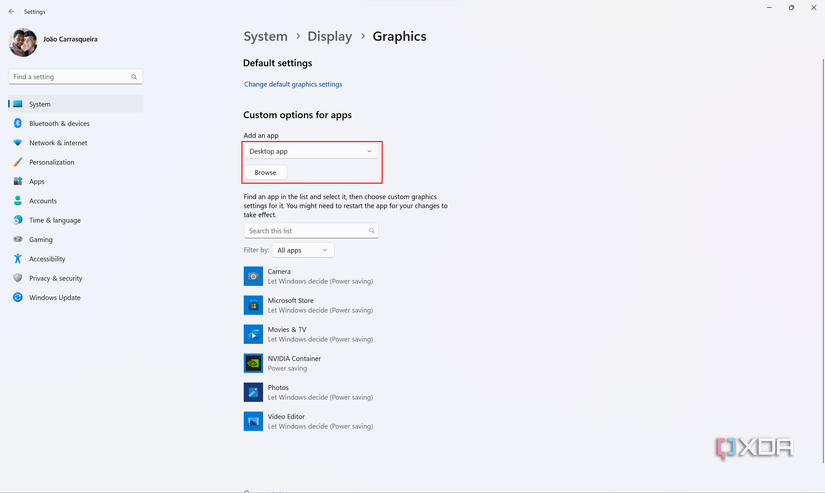 How to force an app to use the discrete GPU in Windows 11