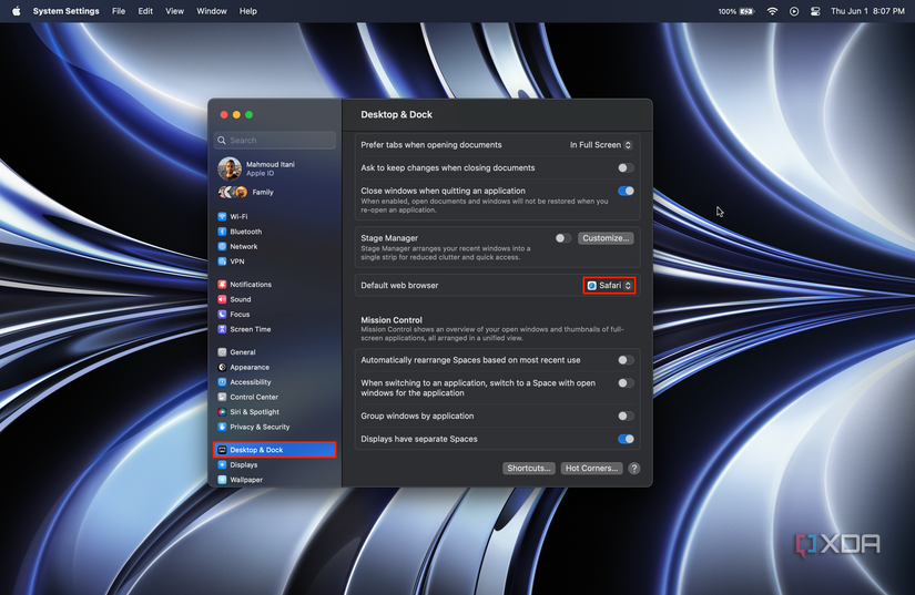 How to change the default web browser on macOS