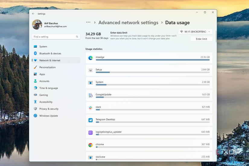 How to see how much data you've used in Windows 11