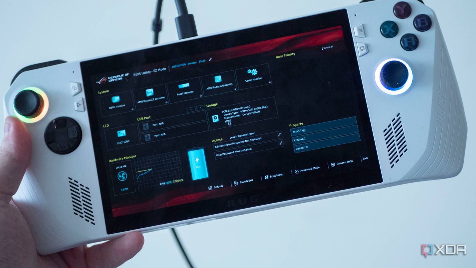 How to access and update the Asus ROG Ally BIOS