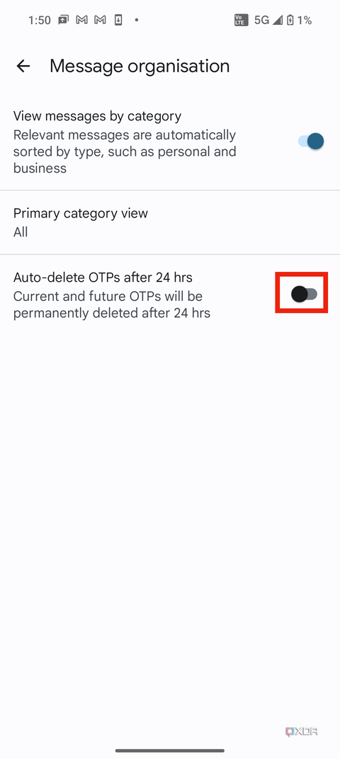 How to automatically delete 2FA texts from Android phones