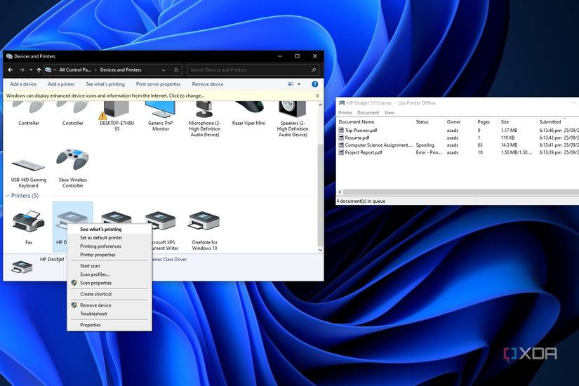 How to clear your printer queue in Windows