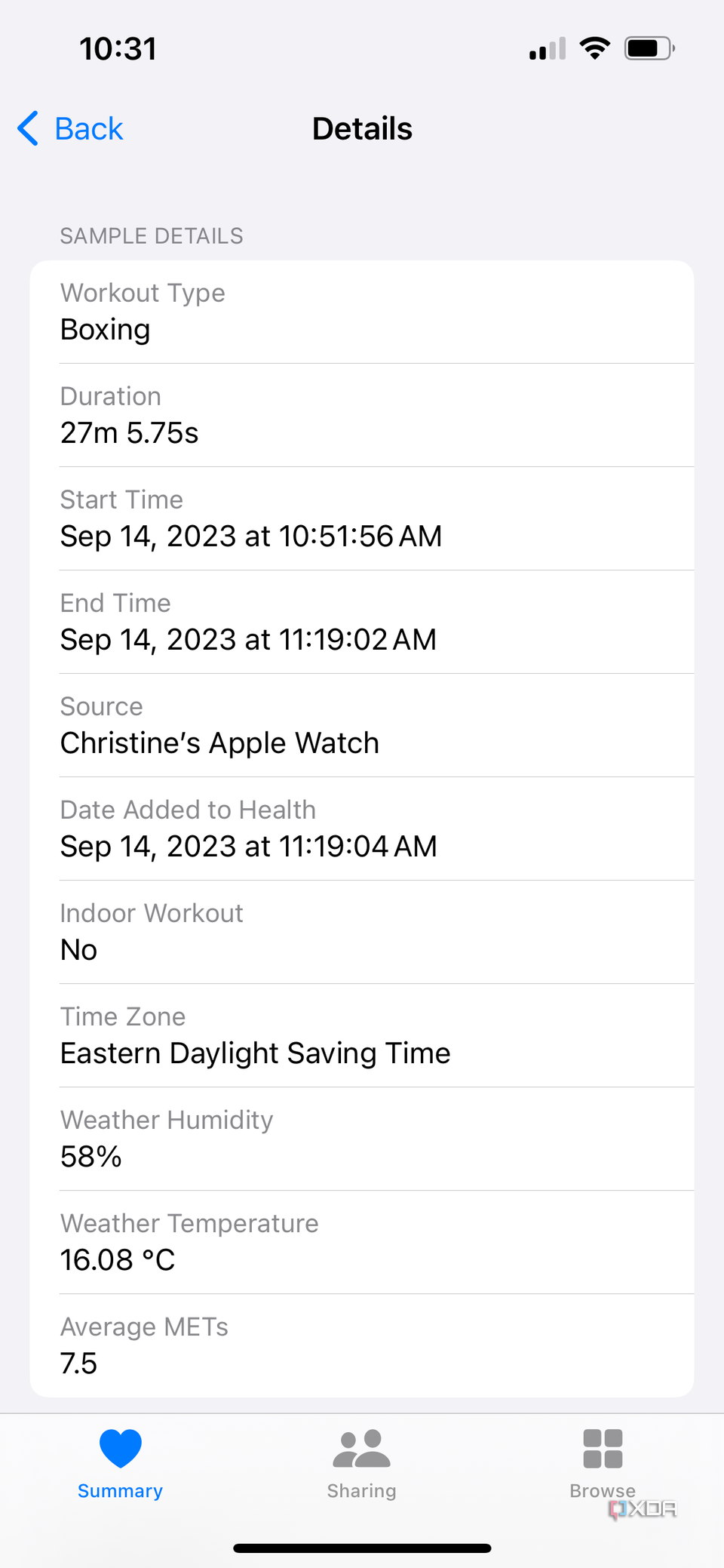 How to edit an Apple Watch workout