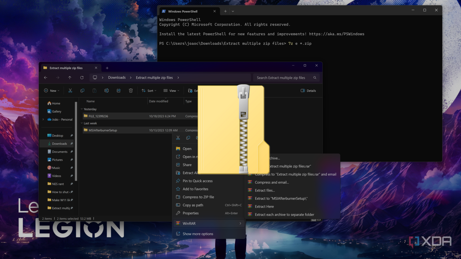 How to extract multiple ZIP files at once in Windows 11