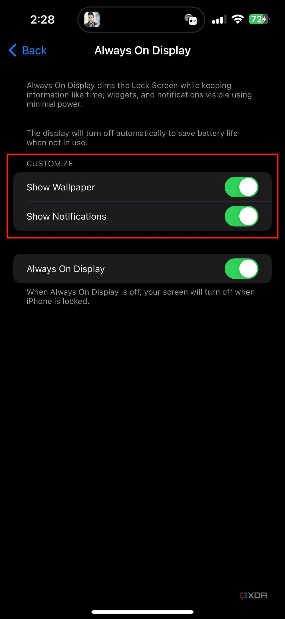 How to enable and customize the Always-On display on iPhone