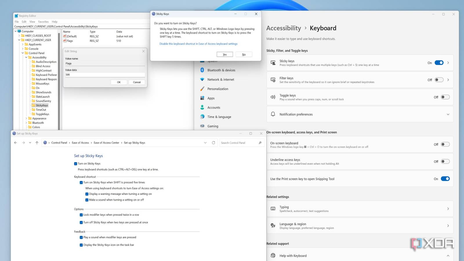 How to turn off Sticky Keys in Windows 11