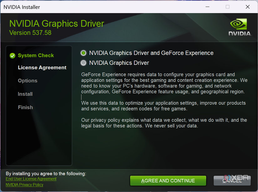 How to fix Nvidia GeForce Experience 'driver download failed' error on Windows?