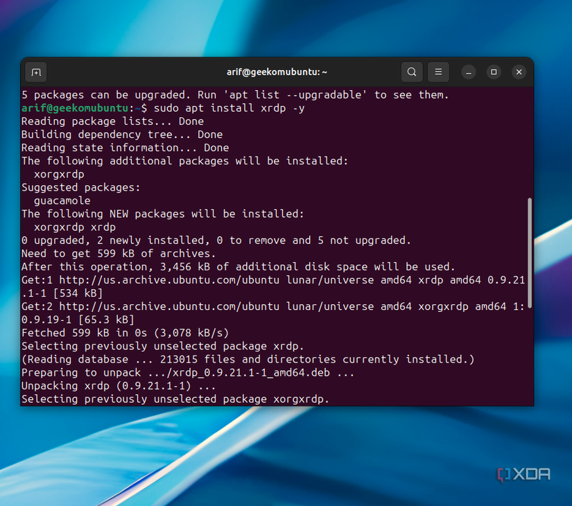 How to remote desktop to Ubuntu
