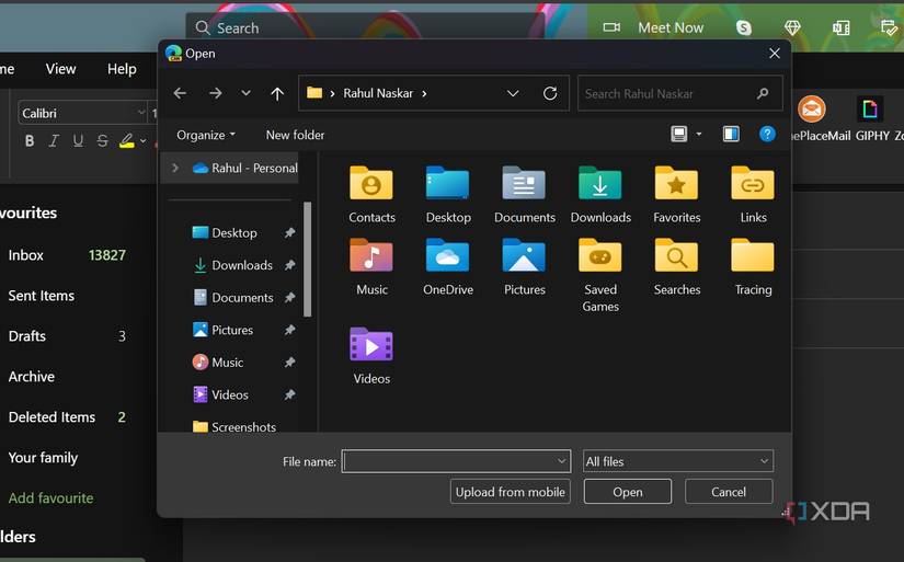 Microsoft Edge file picker on desktop will soon support mobile uploads