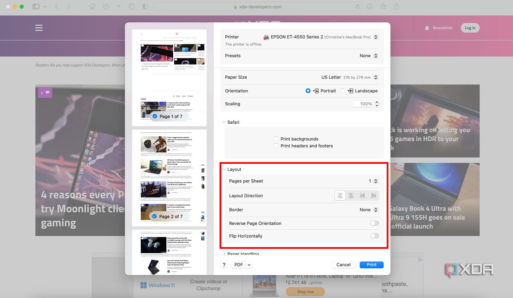 How to print from a Mac