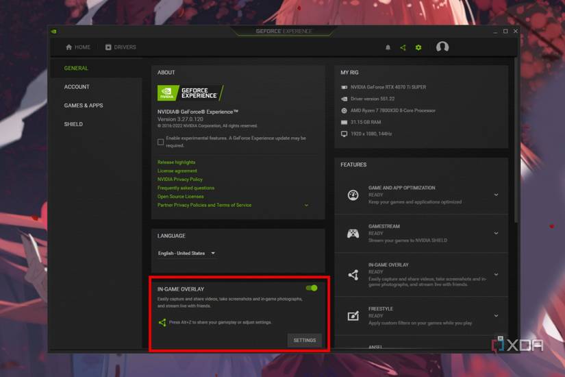 How to use Nvidia GeForce Experience overlay to record, stream, and monitor gameplay performance