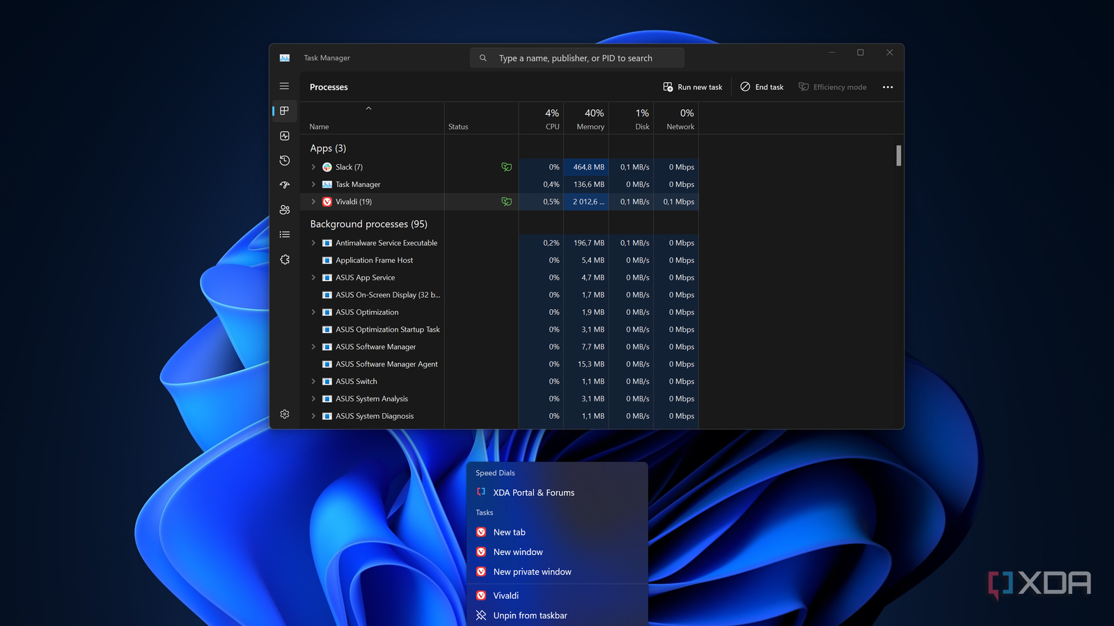 How to force-quit applications in Windows 11