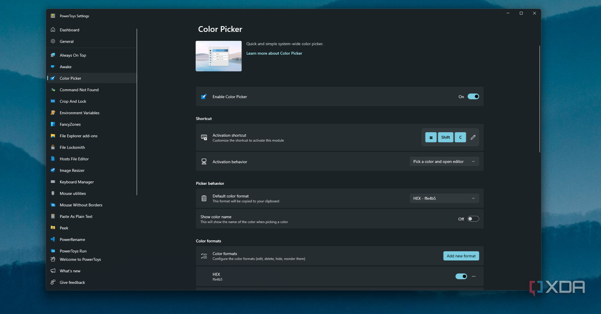 microsoft colour picker