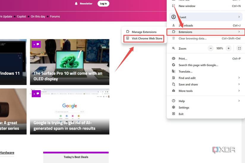 How to screenshot in Google Chrome