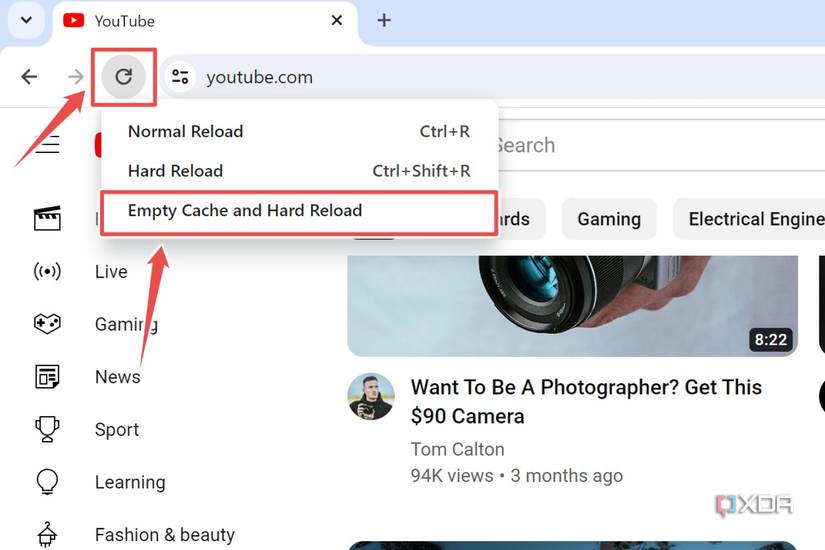 How to clear cache on Google Chrome