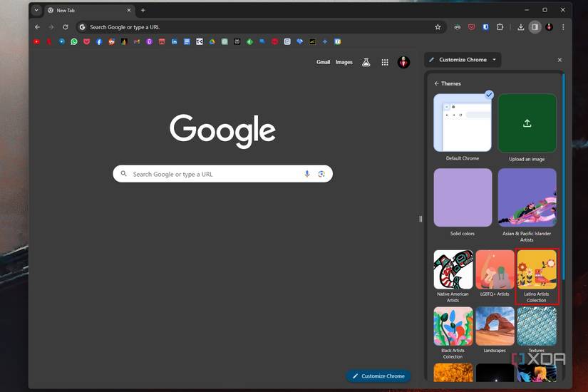 How to change your Google Chrome background