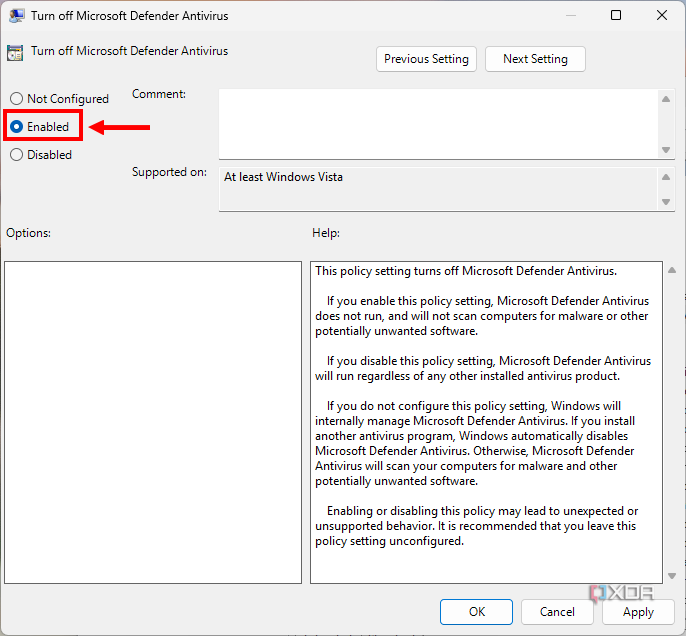 How to disable Microsoft Defender in Windows 11