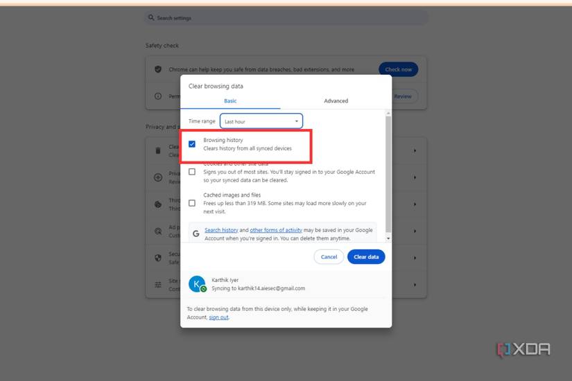 browsing history google