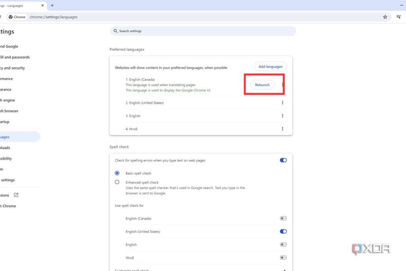 How to change the default language on Google Chrome