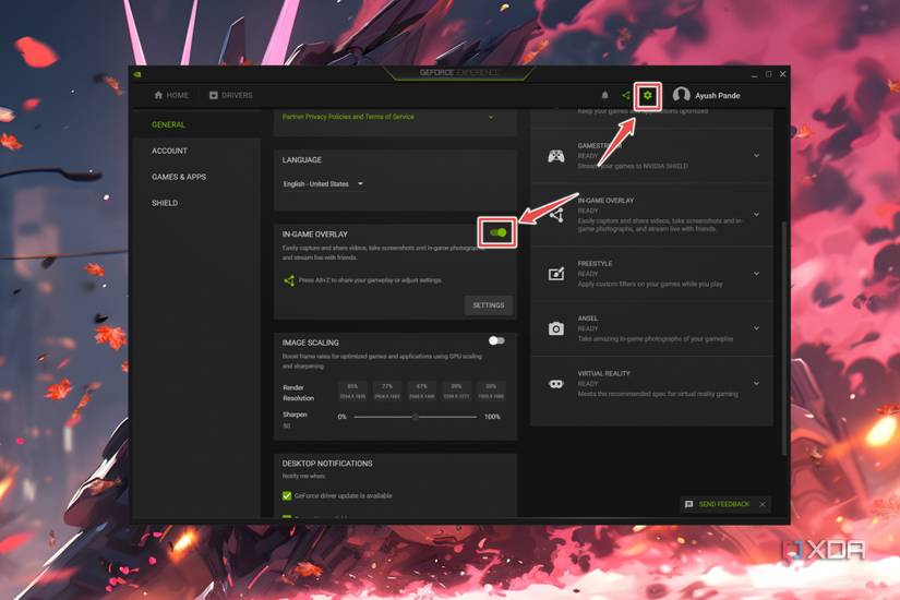 How to re-enable Nvidia's image sharpening option in control panel