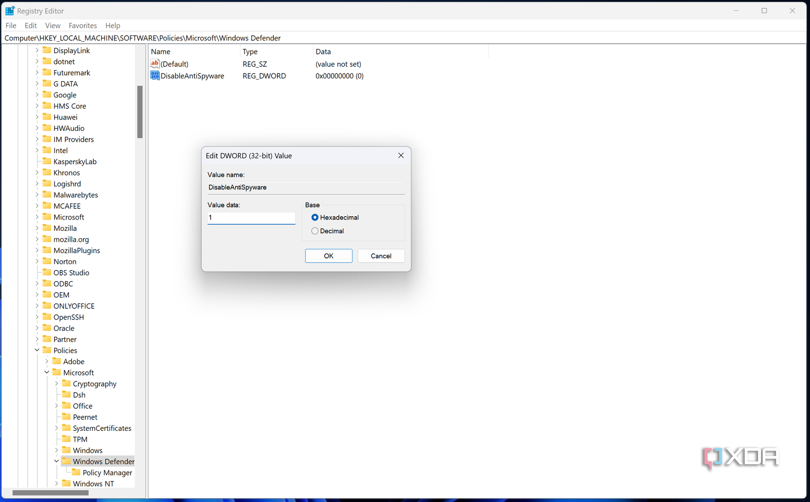 How to disable Microsoft Defender in Windows 11