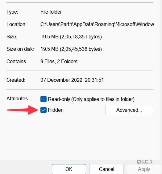 How to hide files on Windows 11