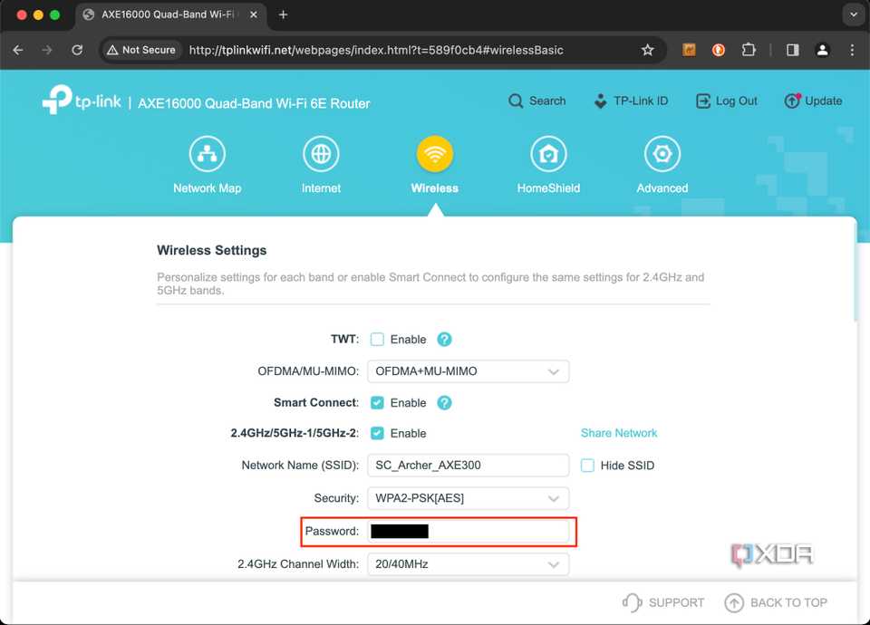 How to change a router password