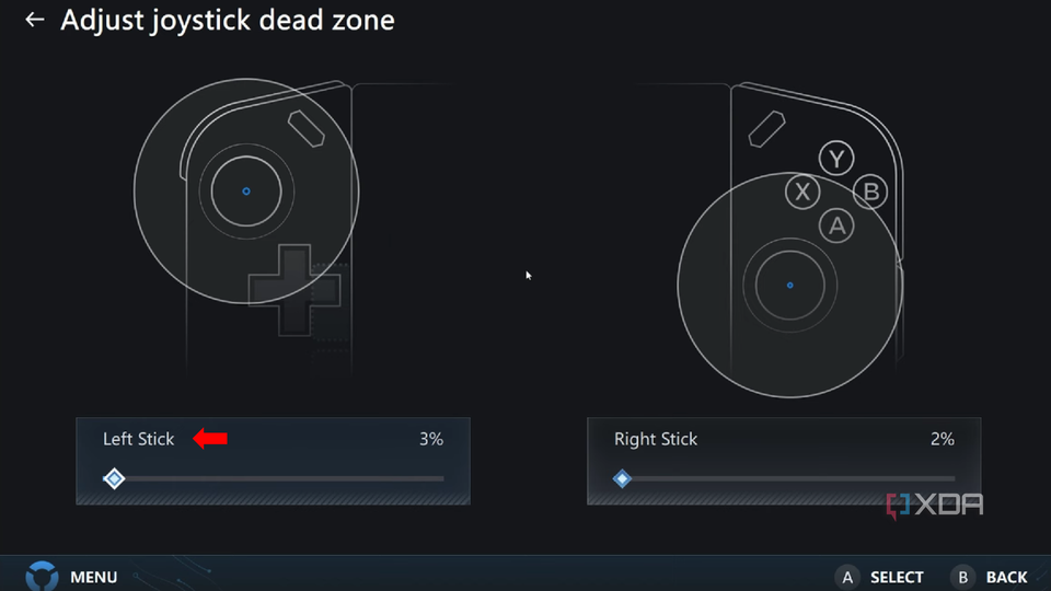 How to improve thumbstick dead zones on the Lenovo Legion Go