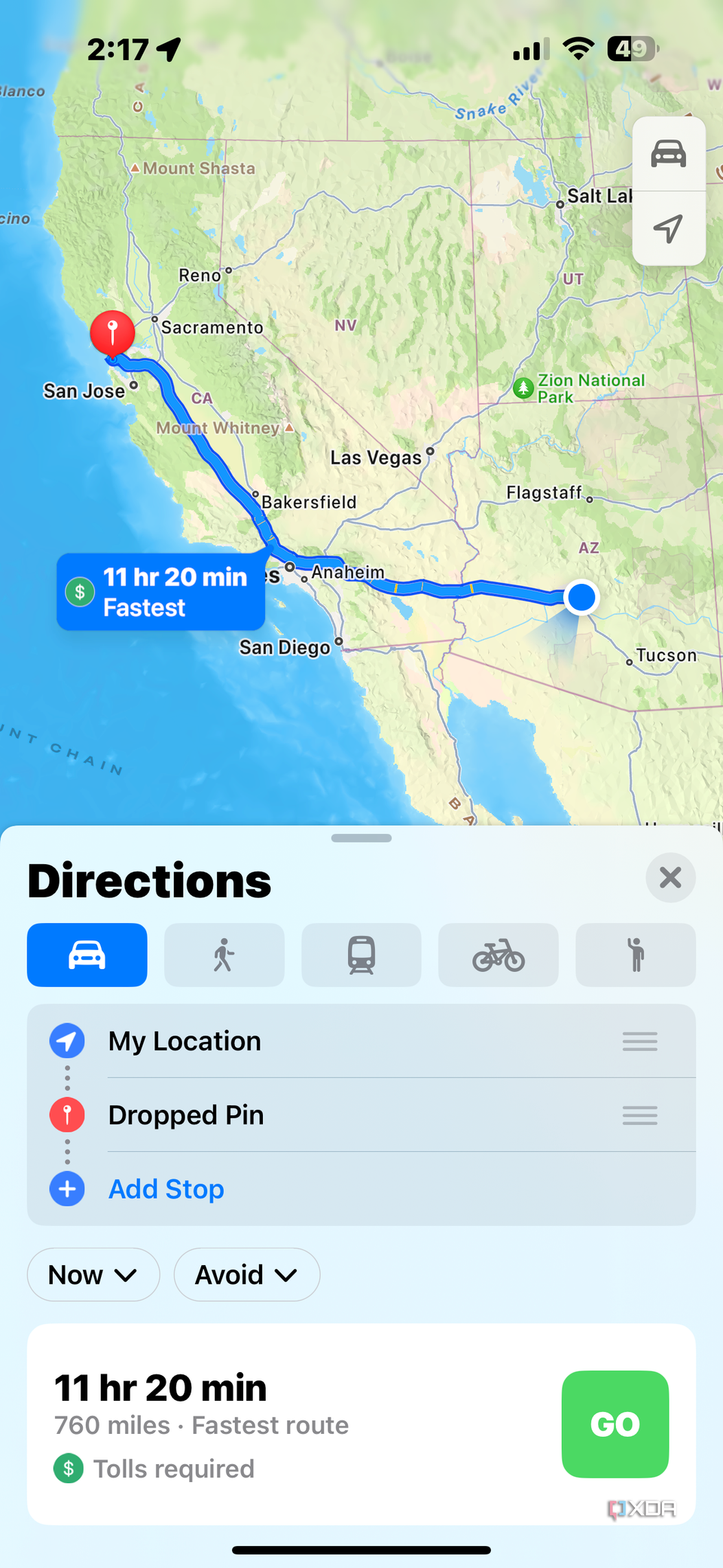 How to drop a pin on iPhone in Apple Maps