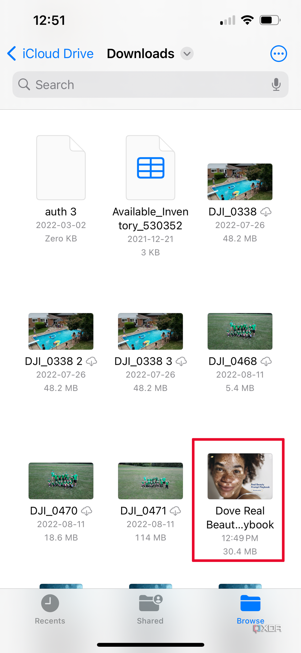 How to find downloads on an iPhone