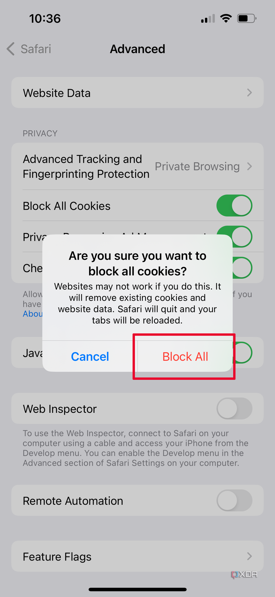 How to delete cookies on an iPhone