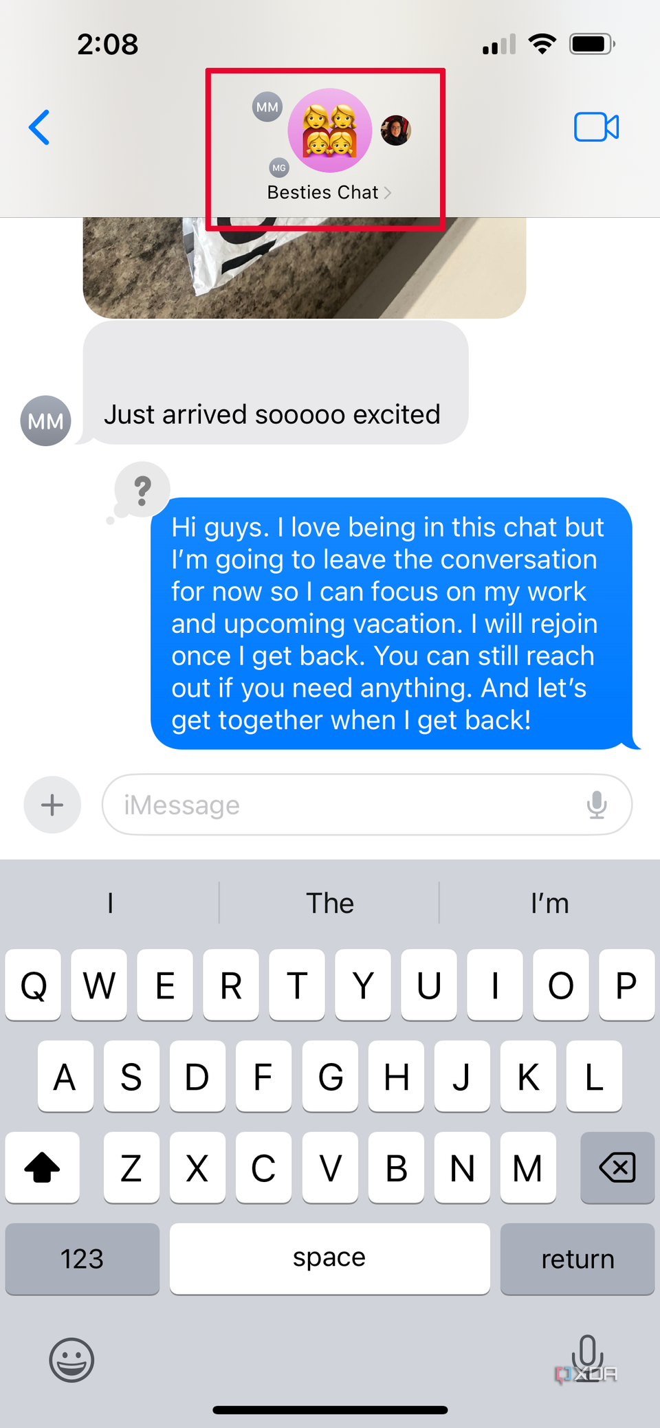 How to leave a group chat on an iPhone