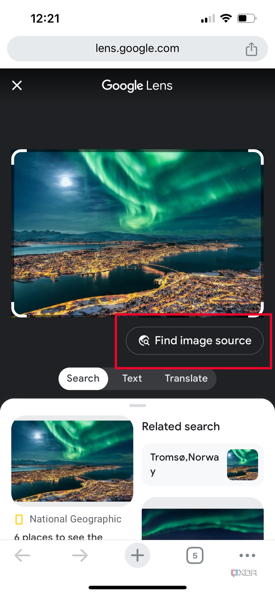 How to reverse image search on an iPhone
