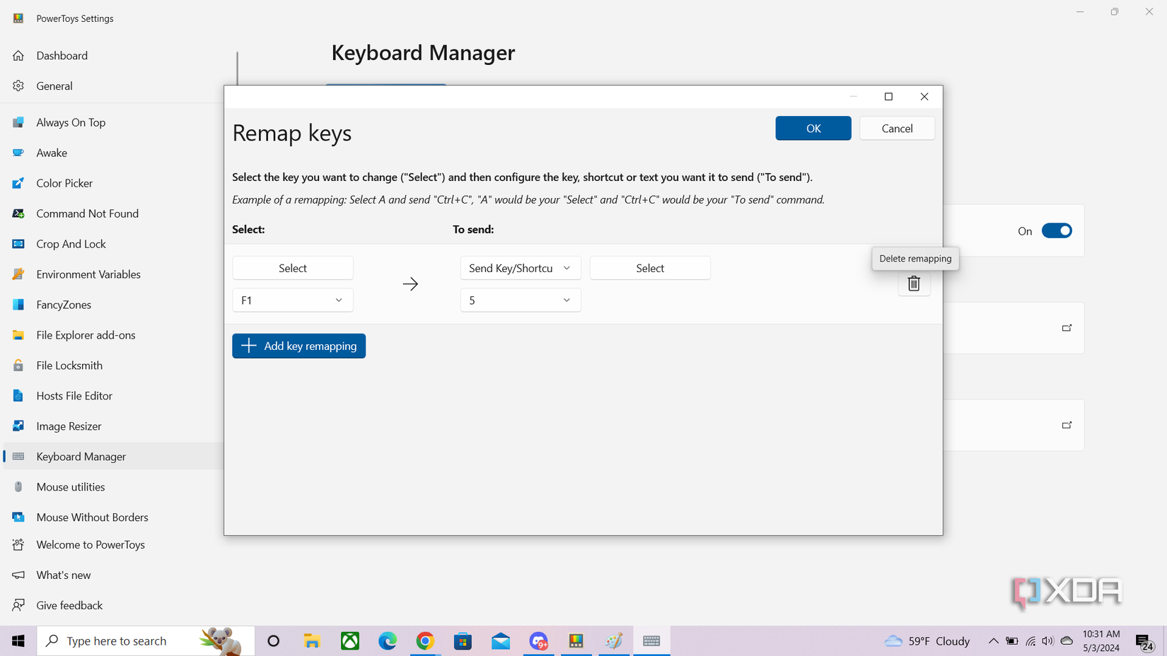 How to remap keyboard keys on Windows