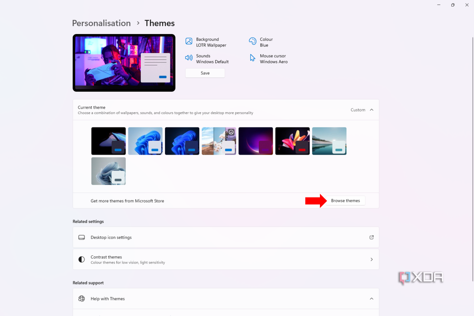How to install themes on Windows 11