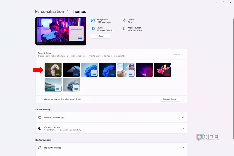 How to install themes on Windows 11