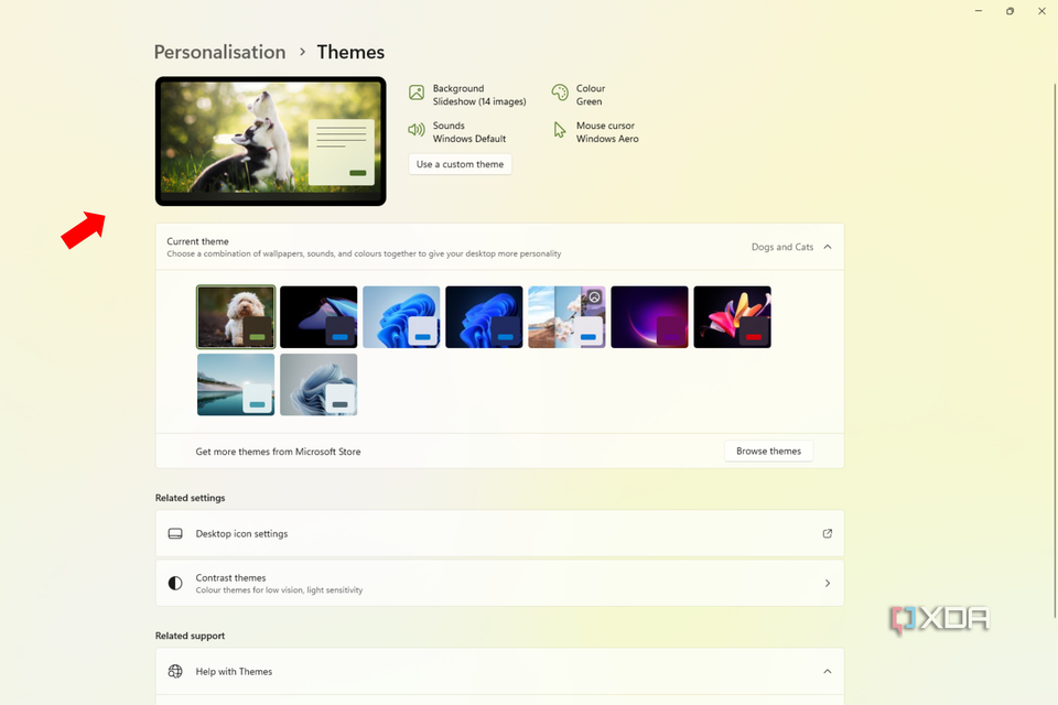 How to install themes on Windows 11