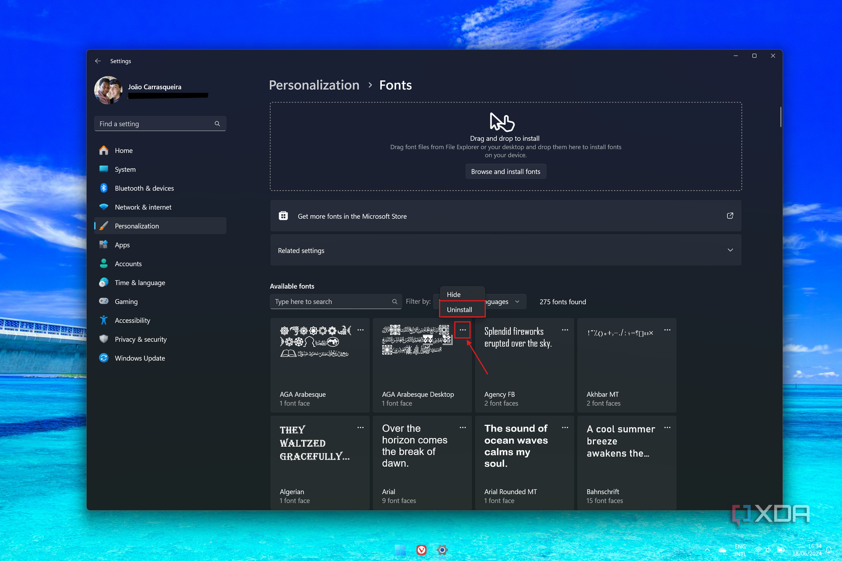 How to install fonts on Windows