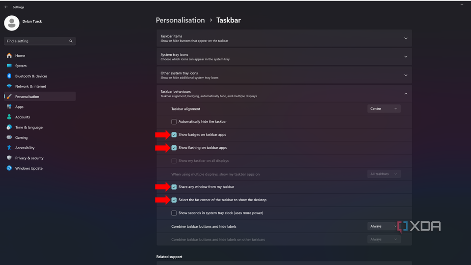 How to personalize your taskbar in Windows 11