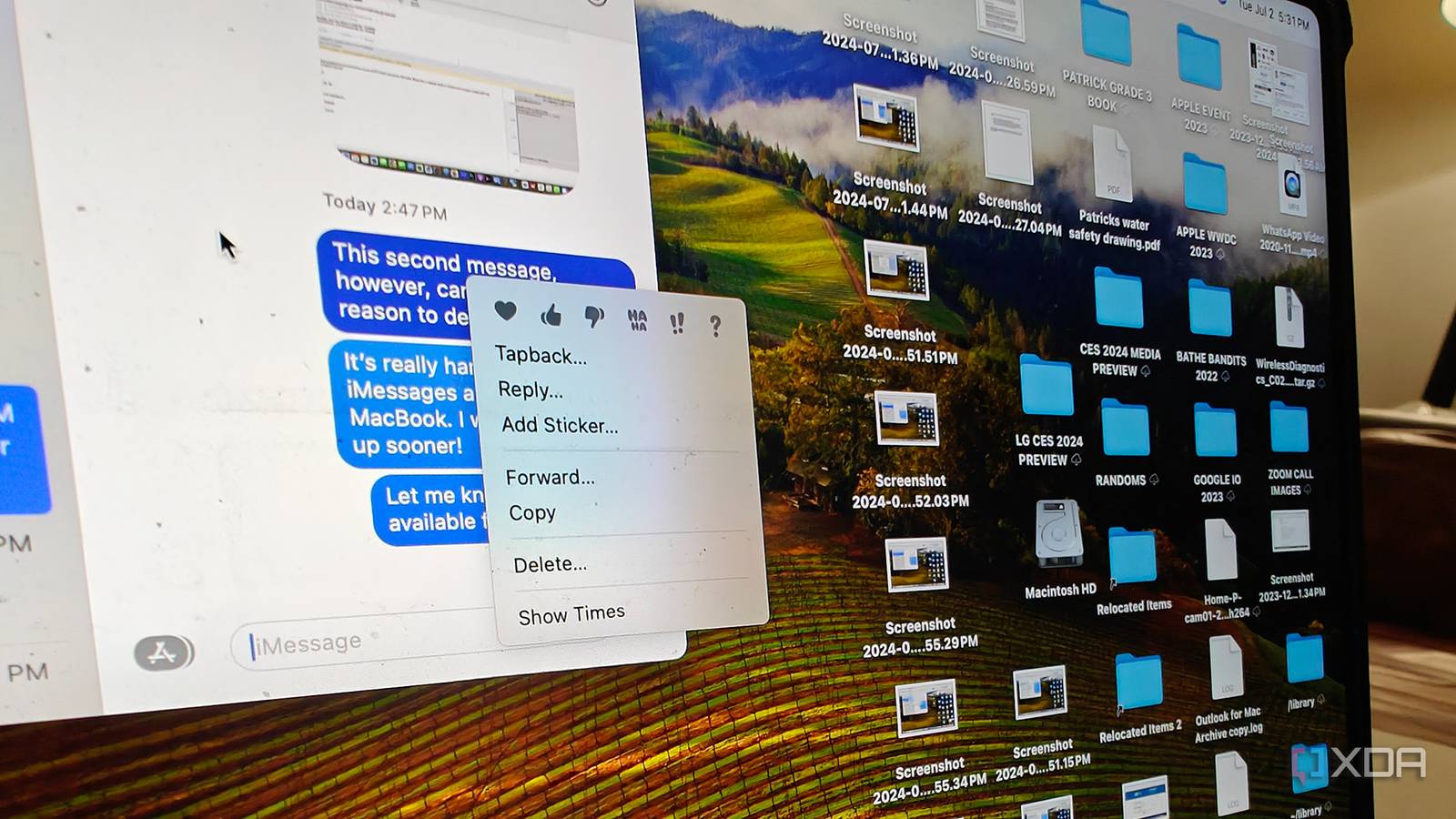How to delete messages on a MacBook