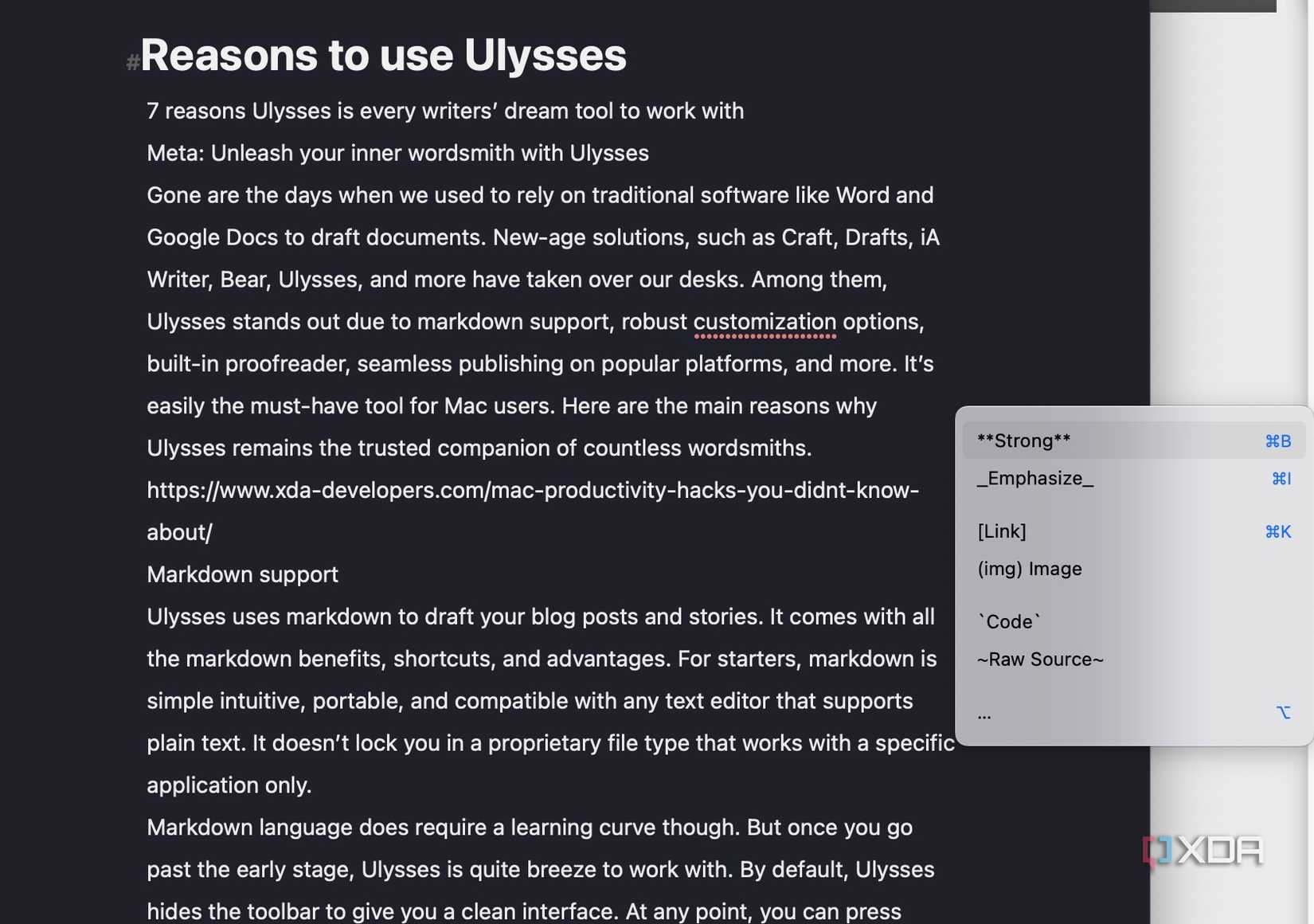 7 reasons Ulysses is every writer's dream tool to work with