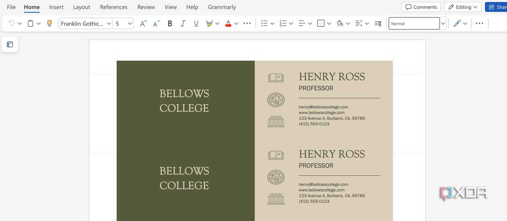 cool word document designs