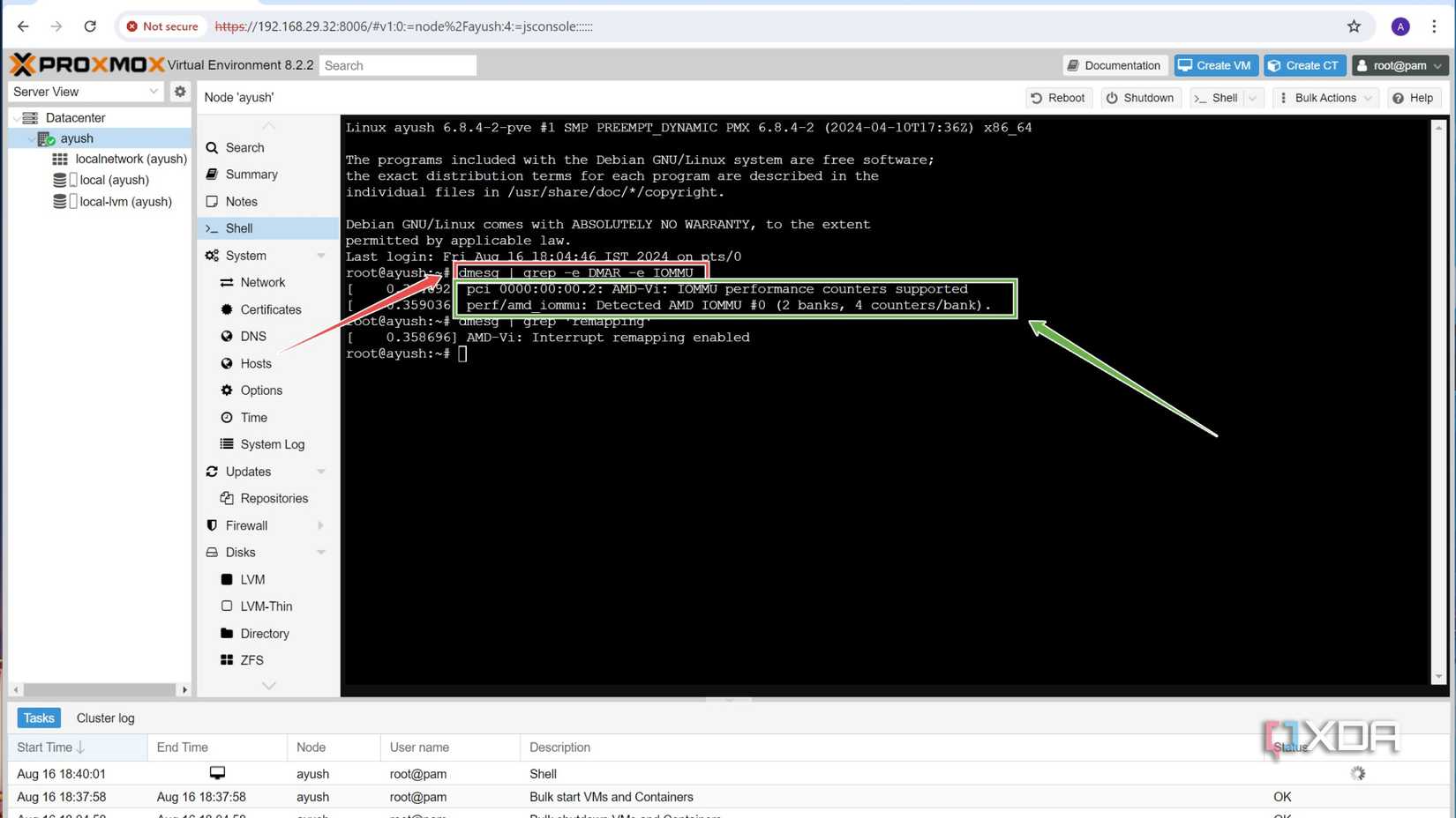 How to enable PCI passthrough in Proxmox?