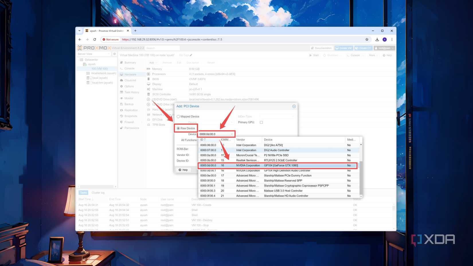 How to enable PCI passthrough in Proxmox?