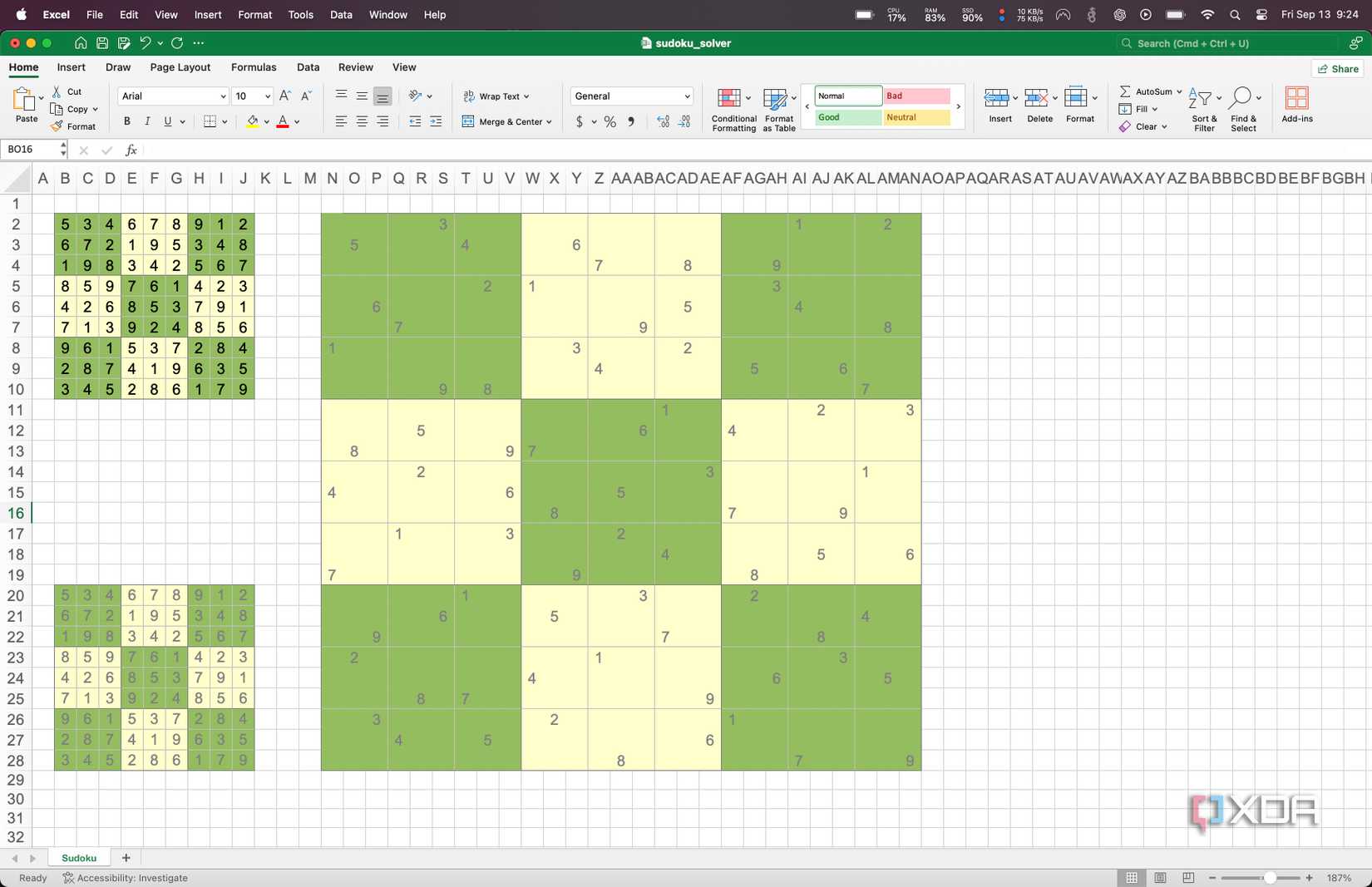 Excel is so powerful that you can even use it to solve Sudoku puzzles